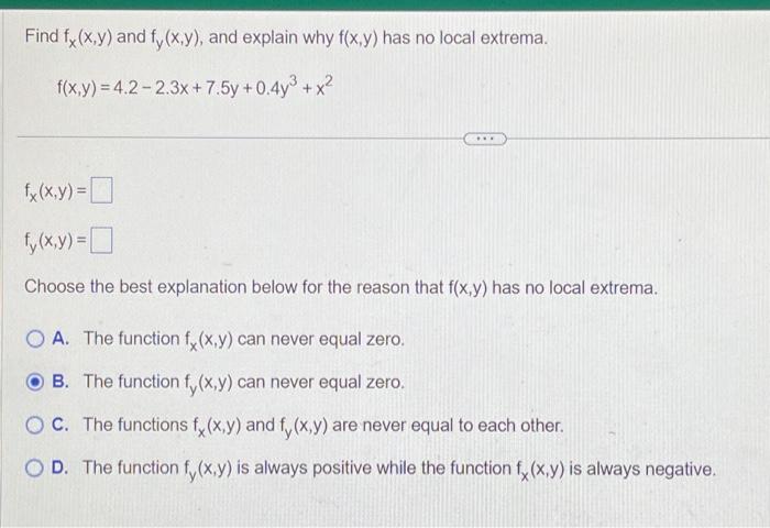 Solved Find Fy X Y And Fw X Y And Explain Why F X Y Has