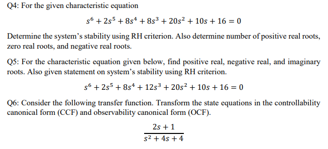 Solved Q4: For the given characteristic | Chegg.com