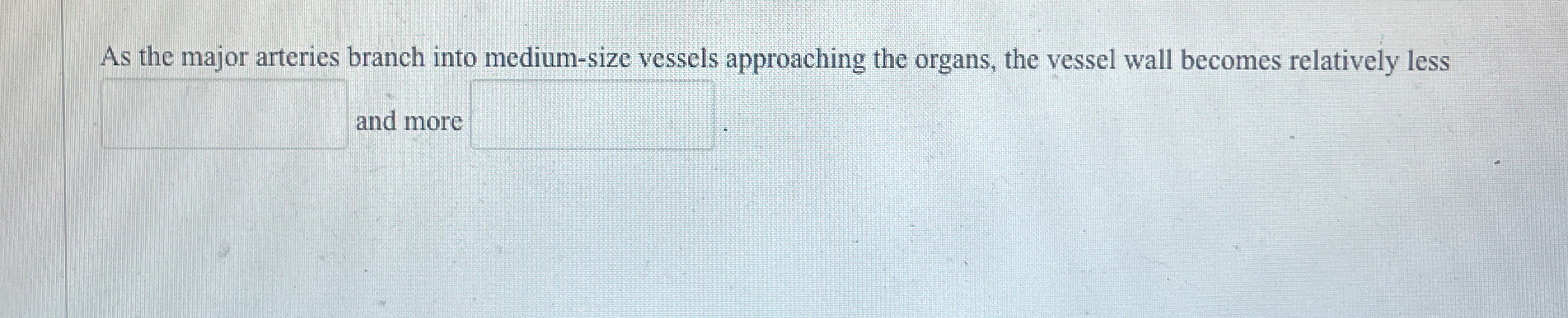 Solved As the major arteries branch into medium-size vessels | Chegg.com
