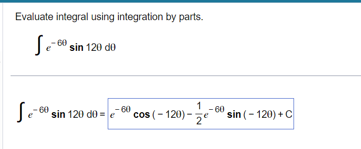 Solved Evaluate integral using integration by | Chegg.com