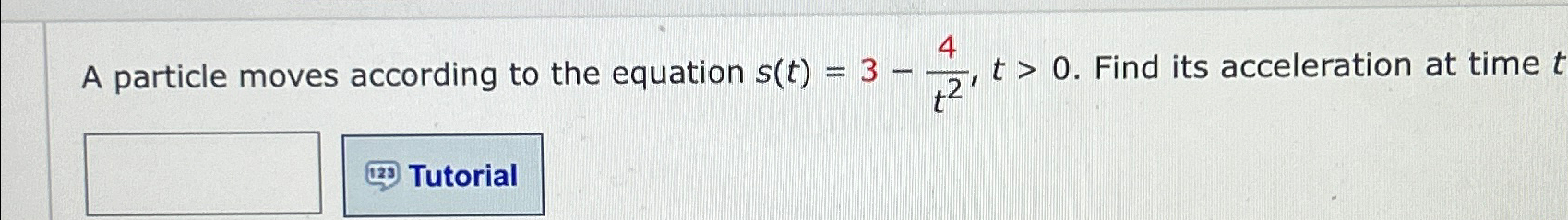 Solved A particle moves according to the equation | Chegg.com