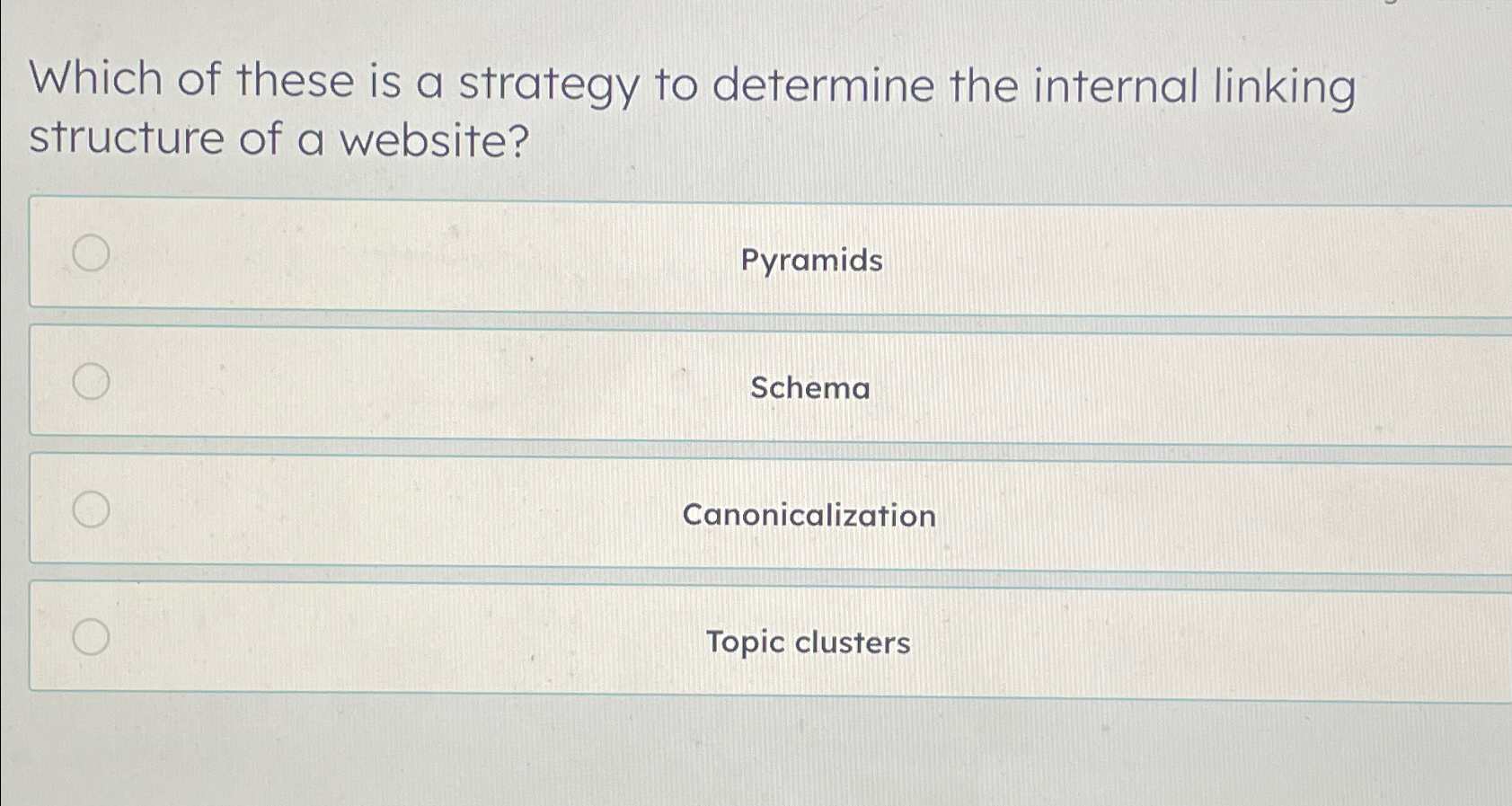 Solved Which of these is a strategy to determine the | Chegg.com
