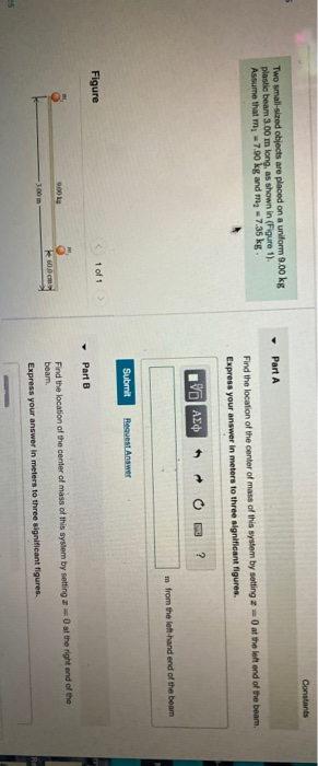 Solved Constants Part A Two small-sized objects are placed | Chegg.com