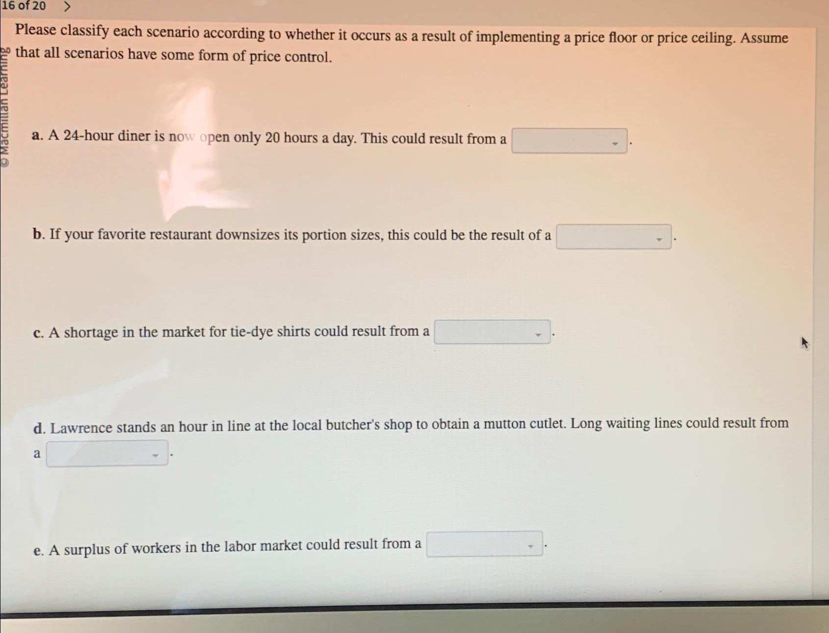 Solved Please classify each scenario according to whether it | Chegg.com