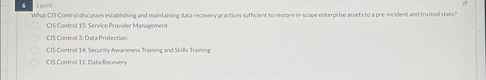 Solved 61 ﻿pointWhat CIS Control discusses establishing and | Chegg.com