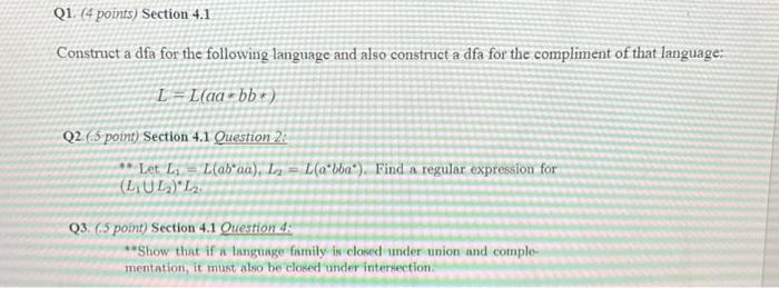 Solved Construct a dfa for the following language and also | Chegg.com