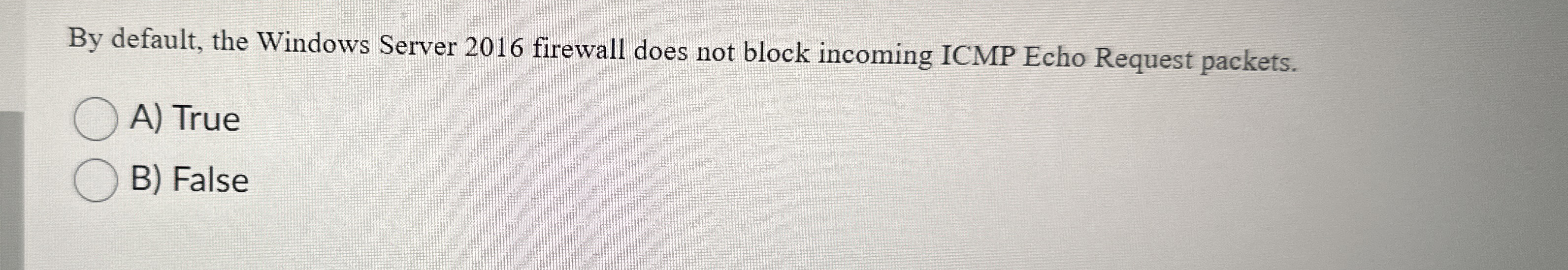 Solved By default, the Windows Server 2016 ﻿firewall does | Chegg.com