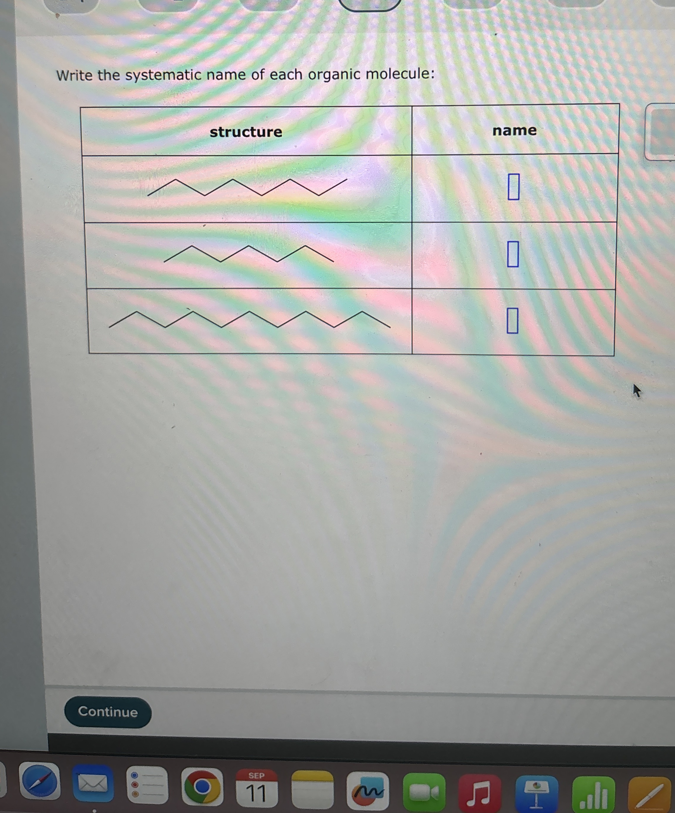 Solved Write the systematic name of each organic | Chegg.com
