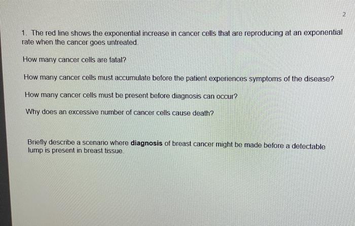 Solved The Log Kill Hypothesis Cancer occurs because of | Chegg.com