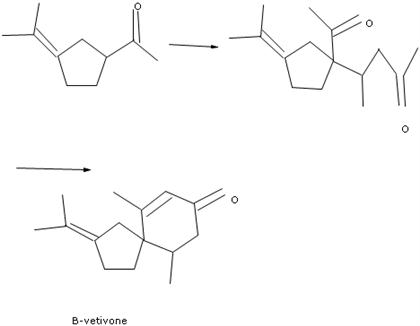 In one synthesis ketone A is converted to β-vetivone | Chegg.com