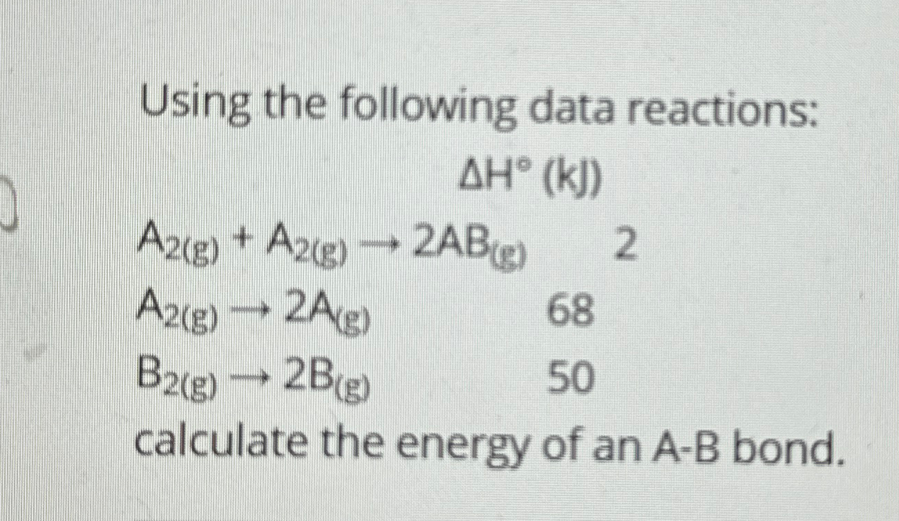 Solved Using the following data | Chegg.com