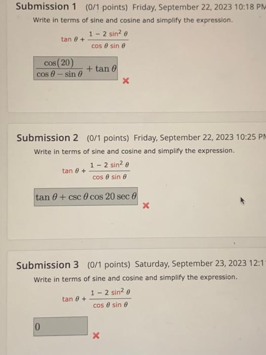 Solved Submission 1 (0/1 points) Friday, September 22, 2023 | Chegg.com Solved Submission 1 (0/1 points) Friday, September 22, 2023 | Chegg.com