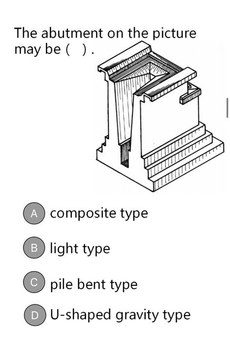 Solved The piers on the picture may be ( ). column bent | Chegg.com