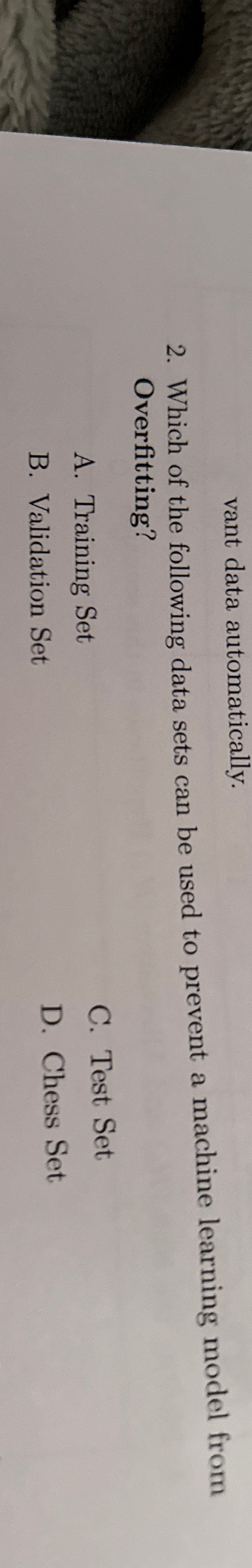Solved vant data automatically.2. ﻿Which of the following | Chegg.com