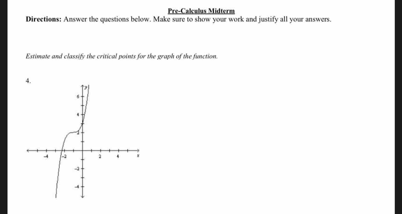 Solved Pre-Calculus MidtermDirections: Answer the questions | Chegg.com