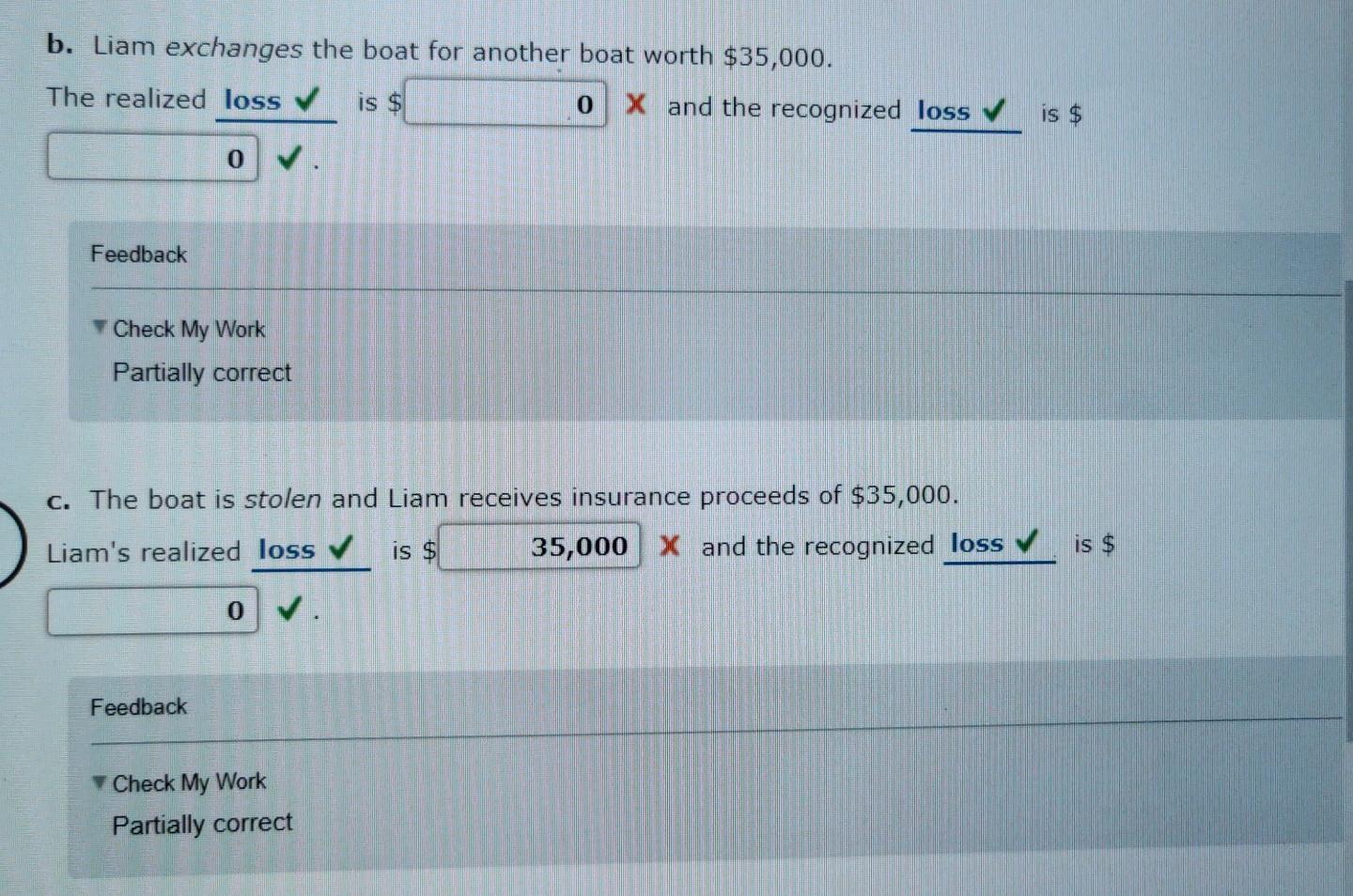 Solved Liam owns a personal use boat that has a fair market | Chegg.com