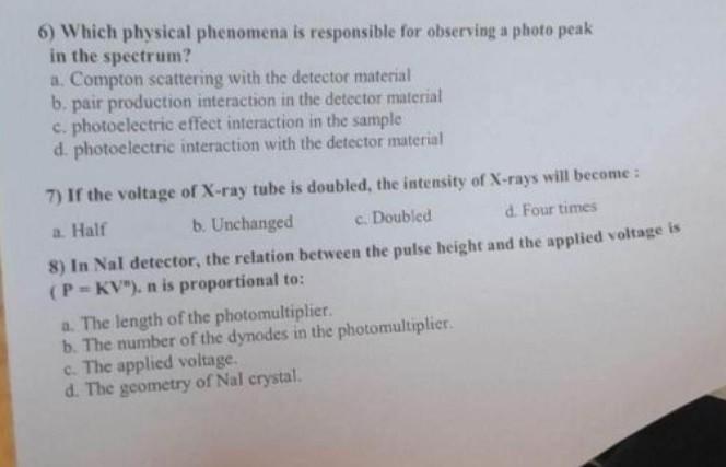 Solved 6) Which physical phenomena is responsible for | Chegg.com