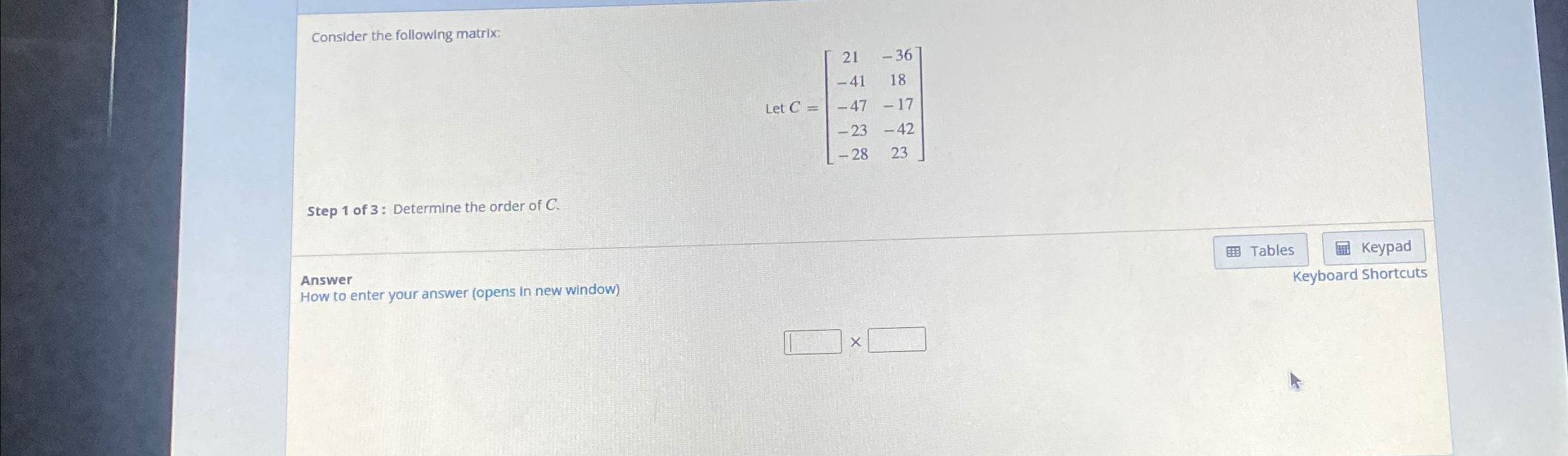 Solved Consider the following matrix:Let | Chegg.com