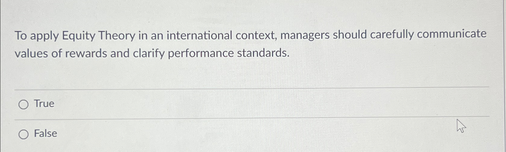 Solved To apply Equity Theory in an international context, | Chegg.com