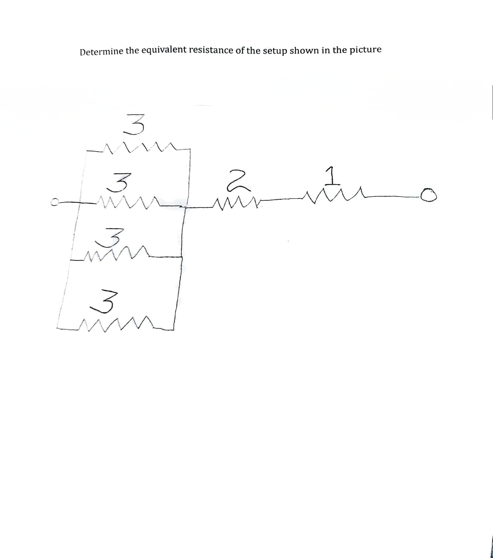 Solved Determine the equivalent resistance of the setup | Chegg.com