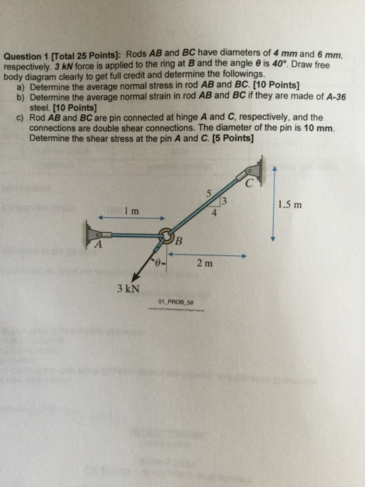 Solved Question 1 Total 25 Points]: Rods AB and BC have | Chegg.com