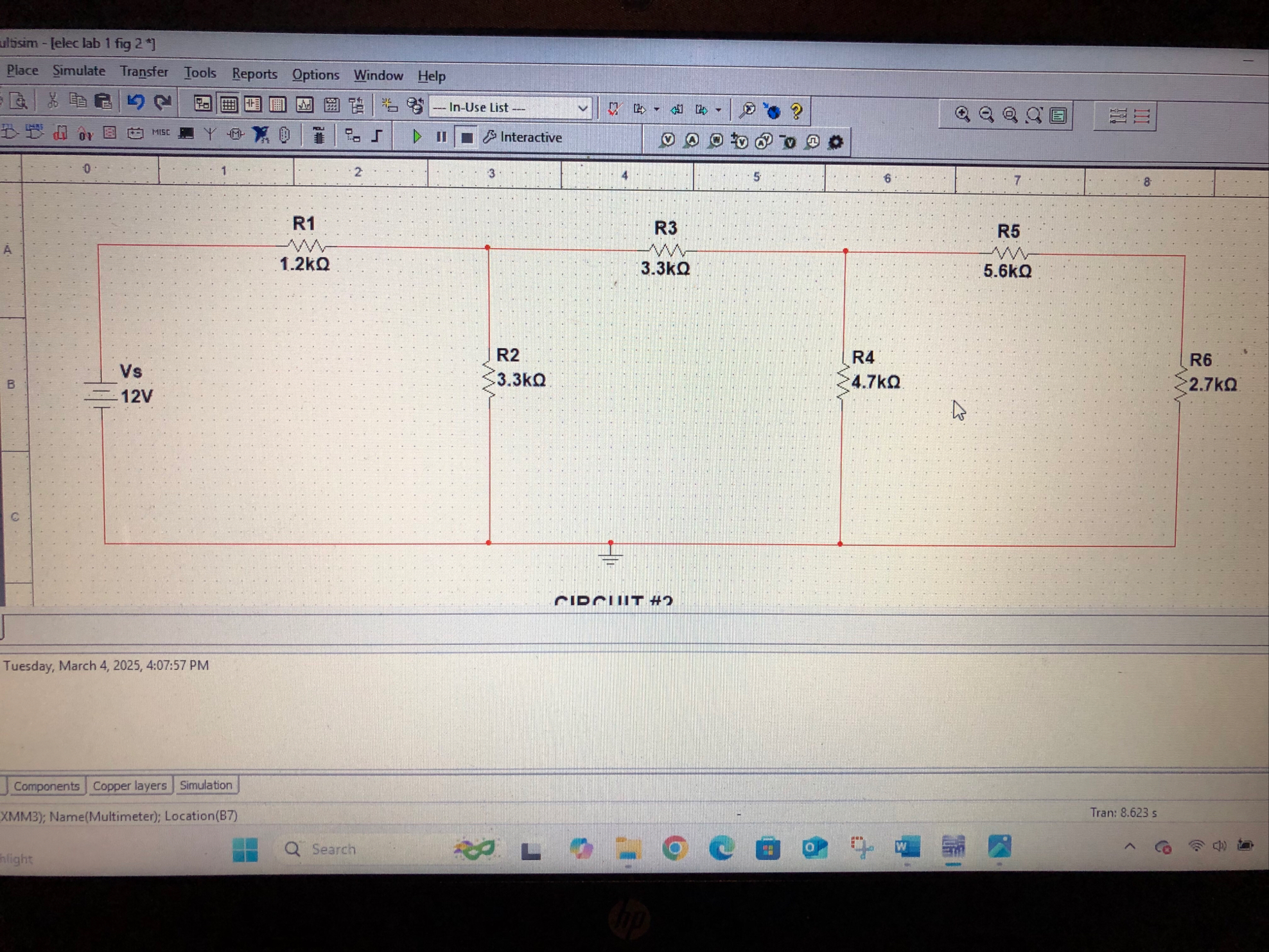 ulbisim - [elec lab 1 ﻿fig 2** ]Tuesday, March | Chegg.com