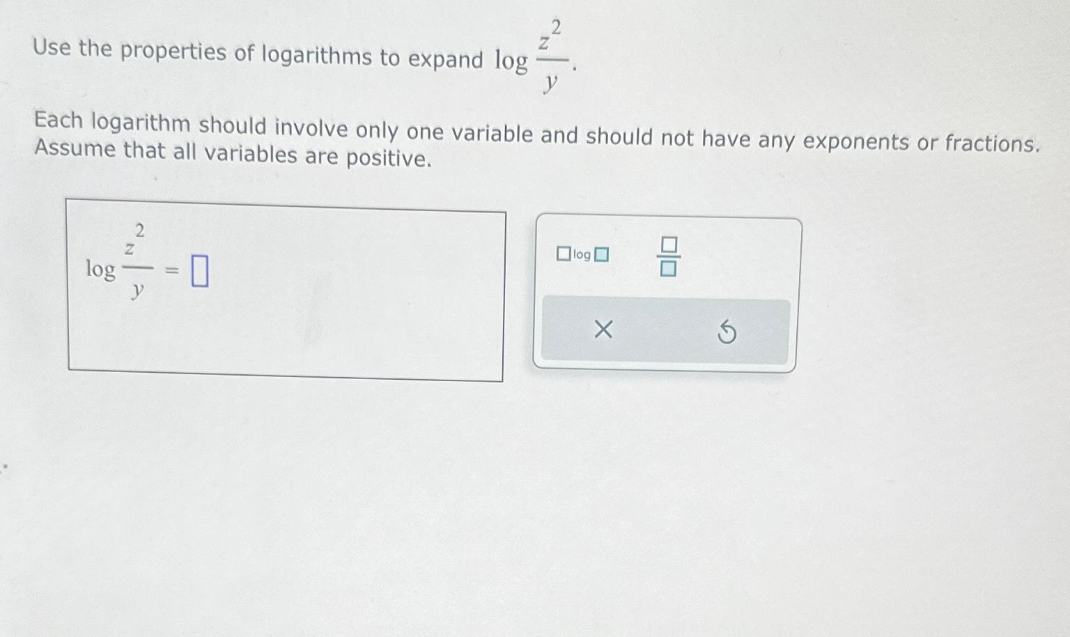 Solved Use the properties of logarithms to expand | Chegg.com