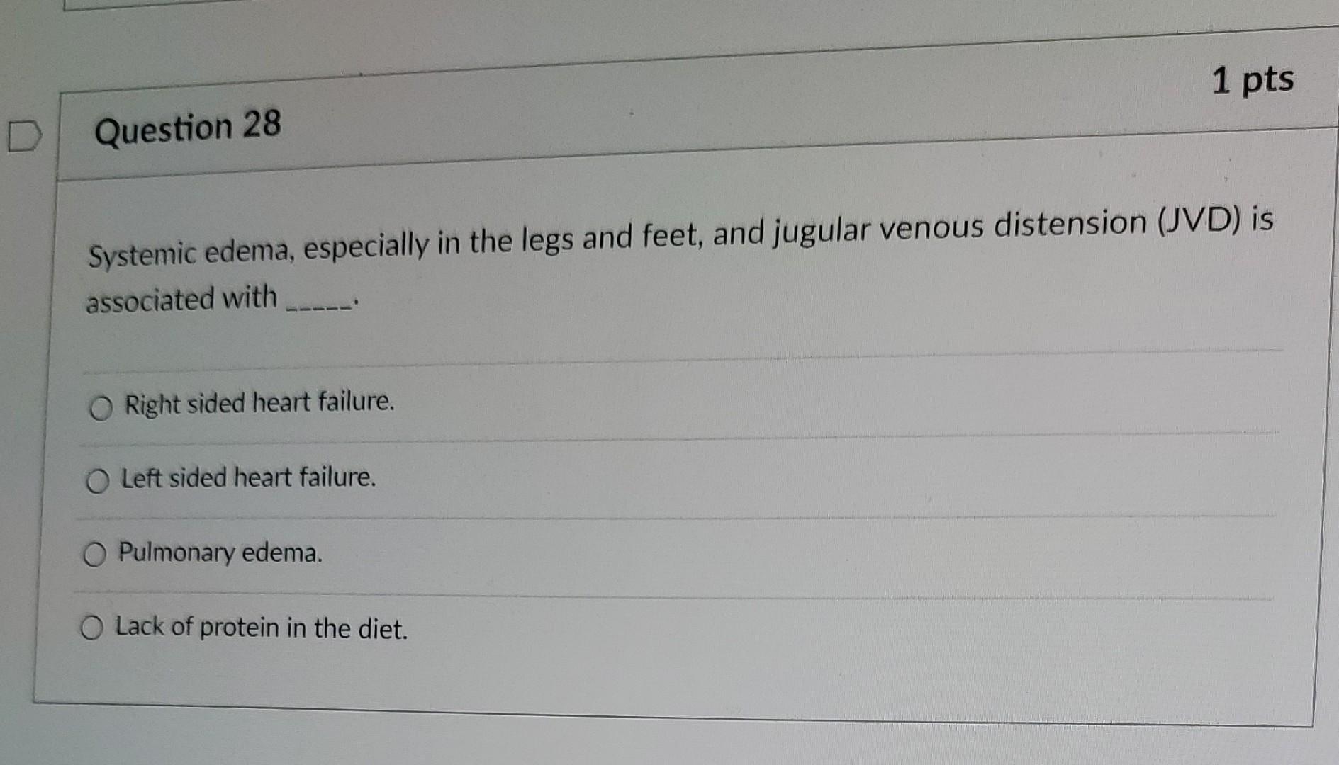 Solved Systemic edema, especially in the legs and feet, and | Chegg.com