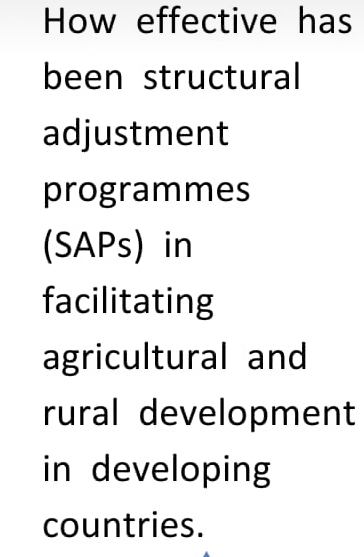 Solved How effective has been structural adjustment | Chegg.com