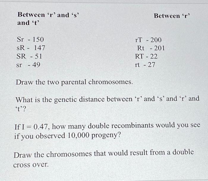 Solved 2. Three genes are linked on the same chromosome. You | Chegg.com