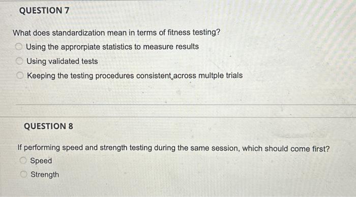 Solved What does standardization mean in terms of fitness | Chegg.com