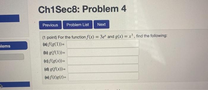 Solved Ch1sec8 Problem 4 Previous Problem List Next Blems 