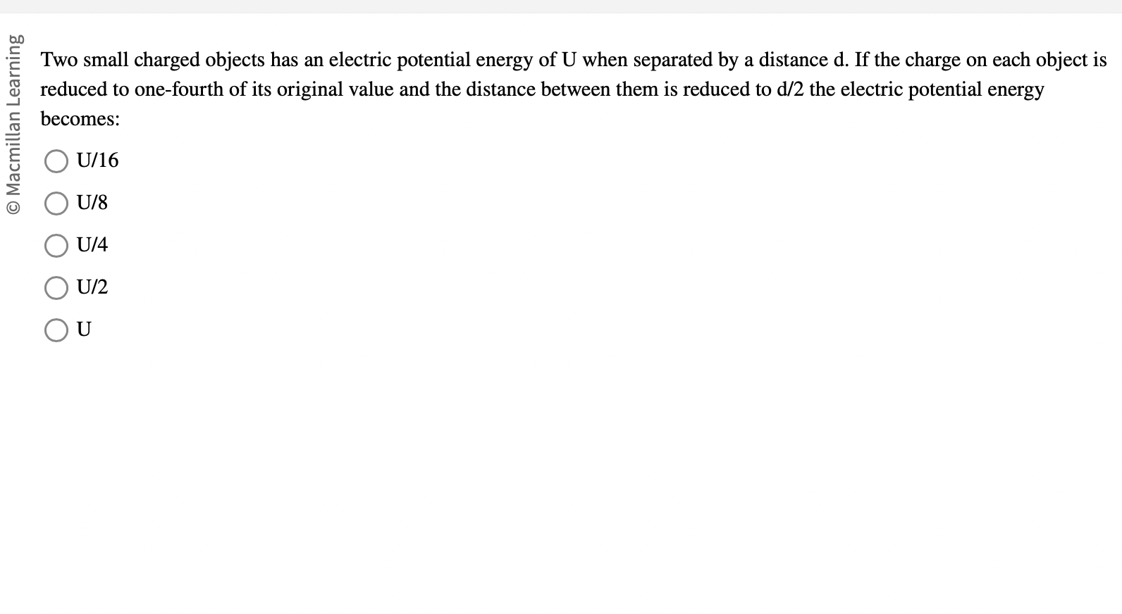 Solved Two small charged objects has an electric potential | Chegg.com