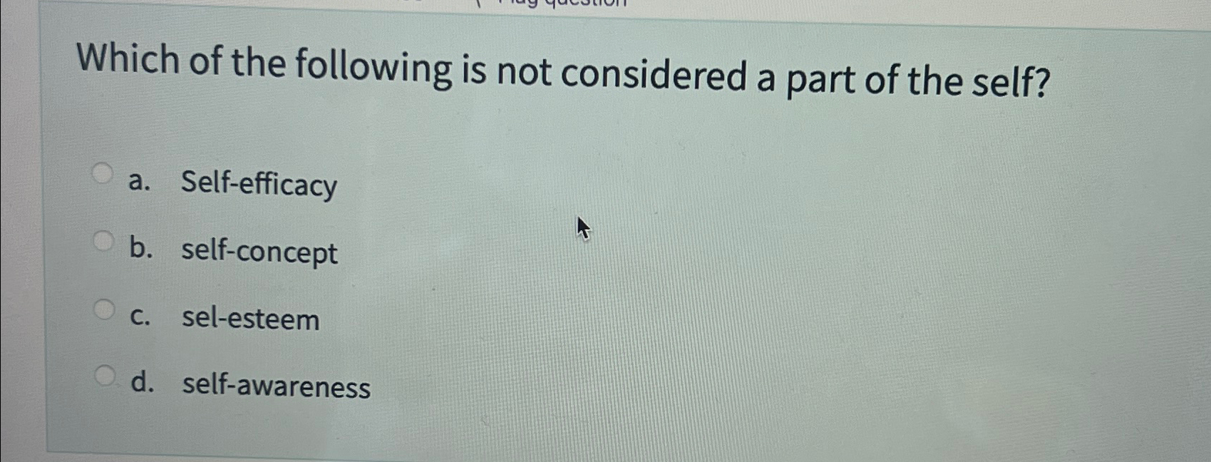 Solved Which of the following is not considered a part of | Chegg.com