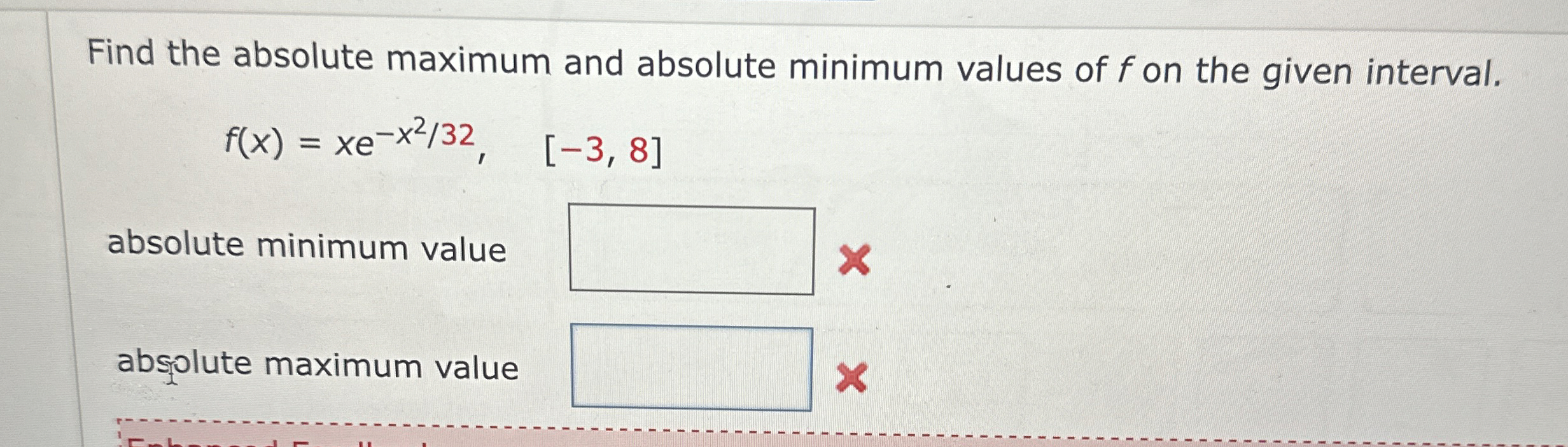 Solved Find the absolute maximum and absolute minimum values | Chegg.com
