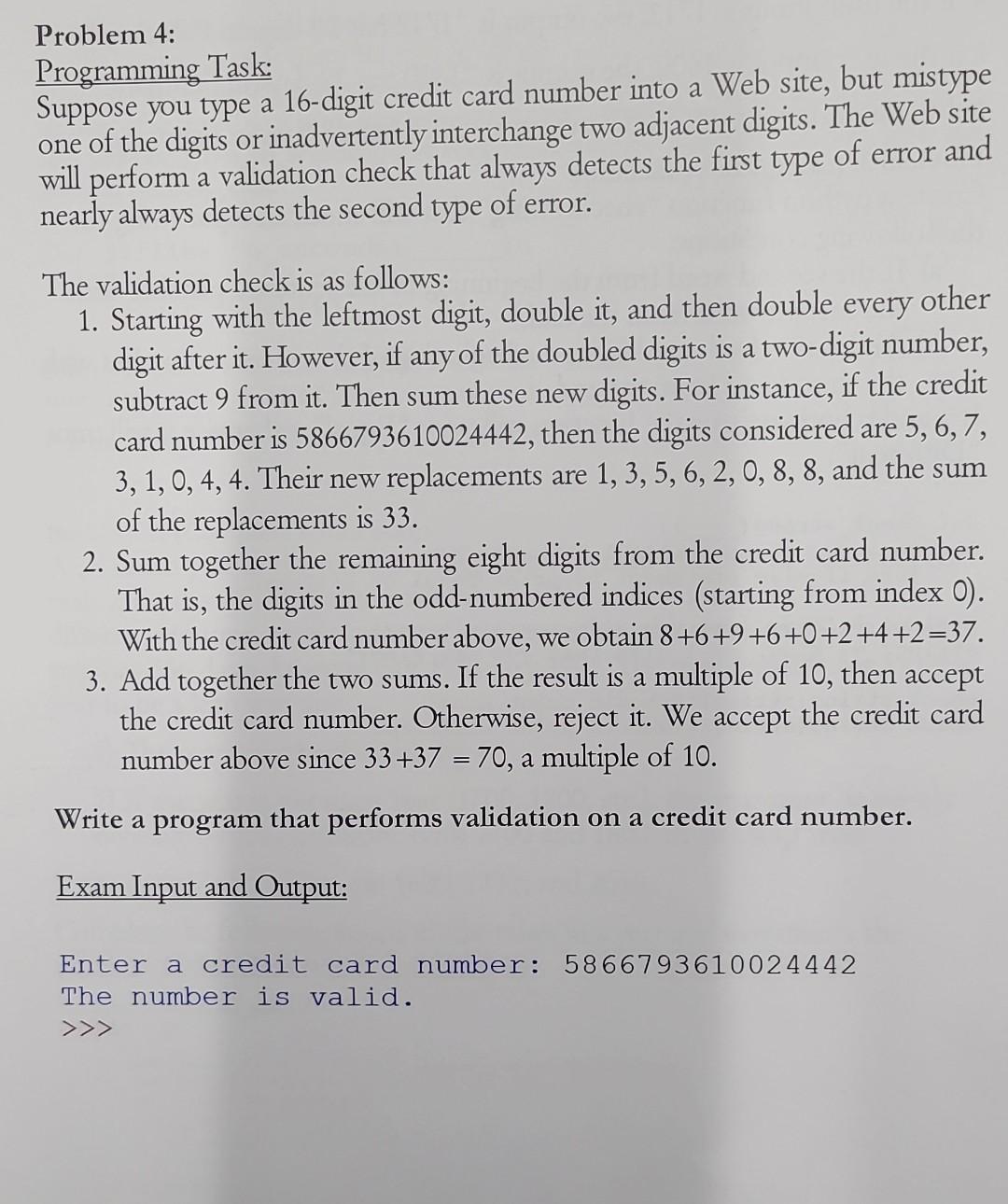 Solved Problem 4 Programming Task Suppose You Type A 