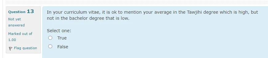 Solved Question 13 In your curriculum vitae, it is ok to | Chegg.com