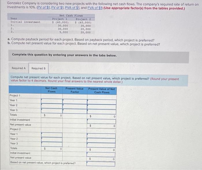 Solved Exercise 26-9 (Static) Payback period; net present | Chegg.com