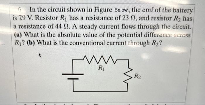 Solved 6 In the circuit shown in Figure Below, the emf of | Chegg.com