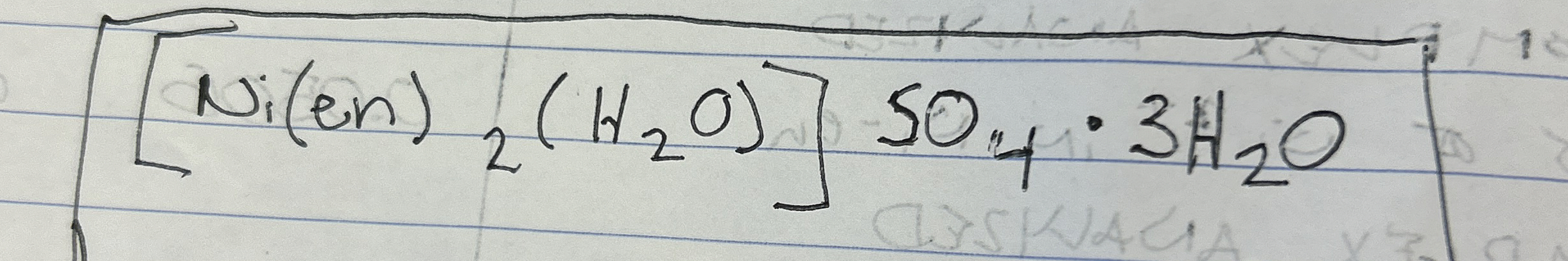 Solved [Ni1( en )2(H2O)]SO4*3H2OWhat is the molecular weight | Chegg.com