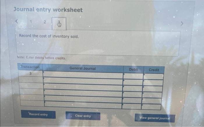 Solved Exercise 6−6 (Algo) Record inventory transactions | Chegg.com