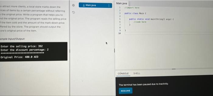 Solved 2. Mainjava o attract more clients, a local store | Chegg.com