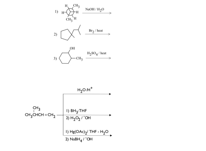 Solved H2/Ni H2/Ni2B CH3C = CCH3 – Na/ liq.NH3 Brz/ heat | Chegg.com