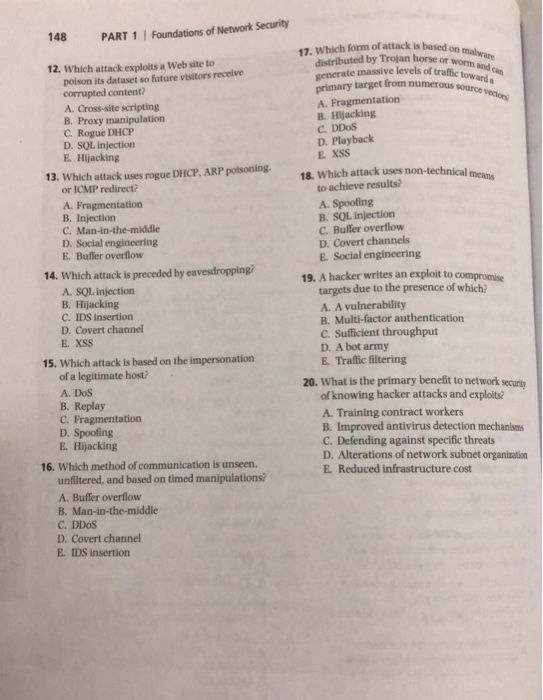 Solved Chapter 4 Network Security Threats And Issues 147 