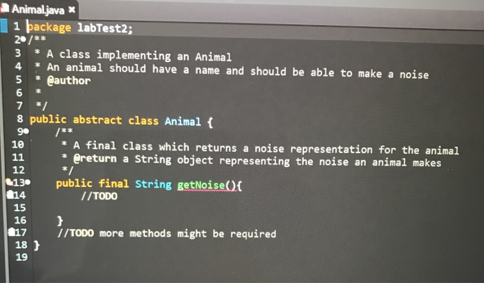 Solved The following classes are included (listed | Chegg.com