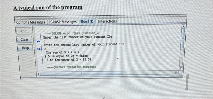 Solved A typical run of the program | Chegg.com