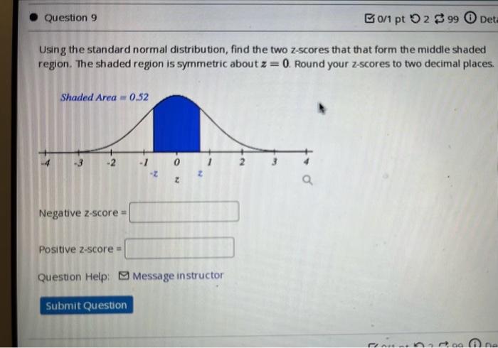 Solved Using the standard normal distribution, find the two | Chegg.com