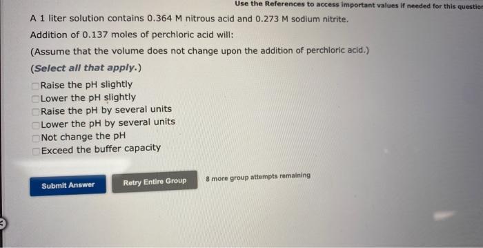 Solved A 1 liter solution contains 0.364M nitrous acid and | Chegg.com