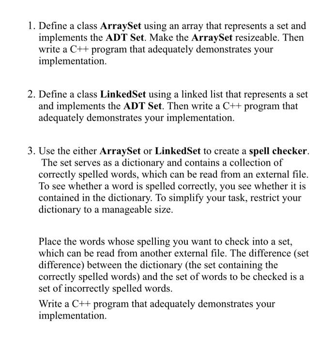 Solved CSC 331 Assignment 1 In mathematics, a set is a | Chegg.com
