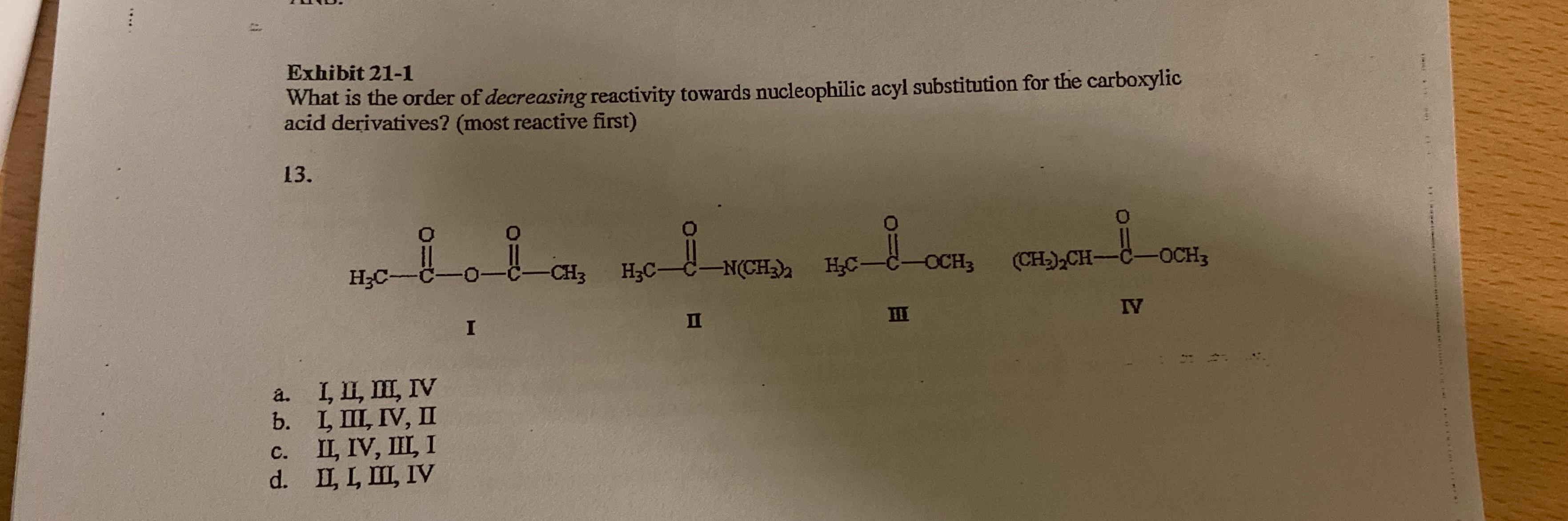 Solved Exhibit 21-1What is the order of decreasing | Chegg.com